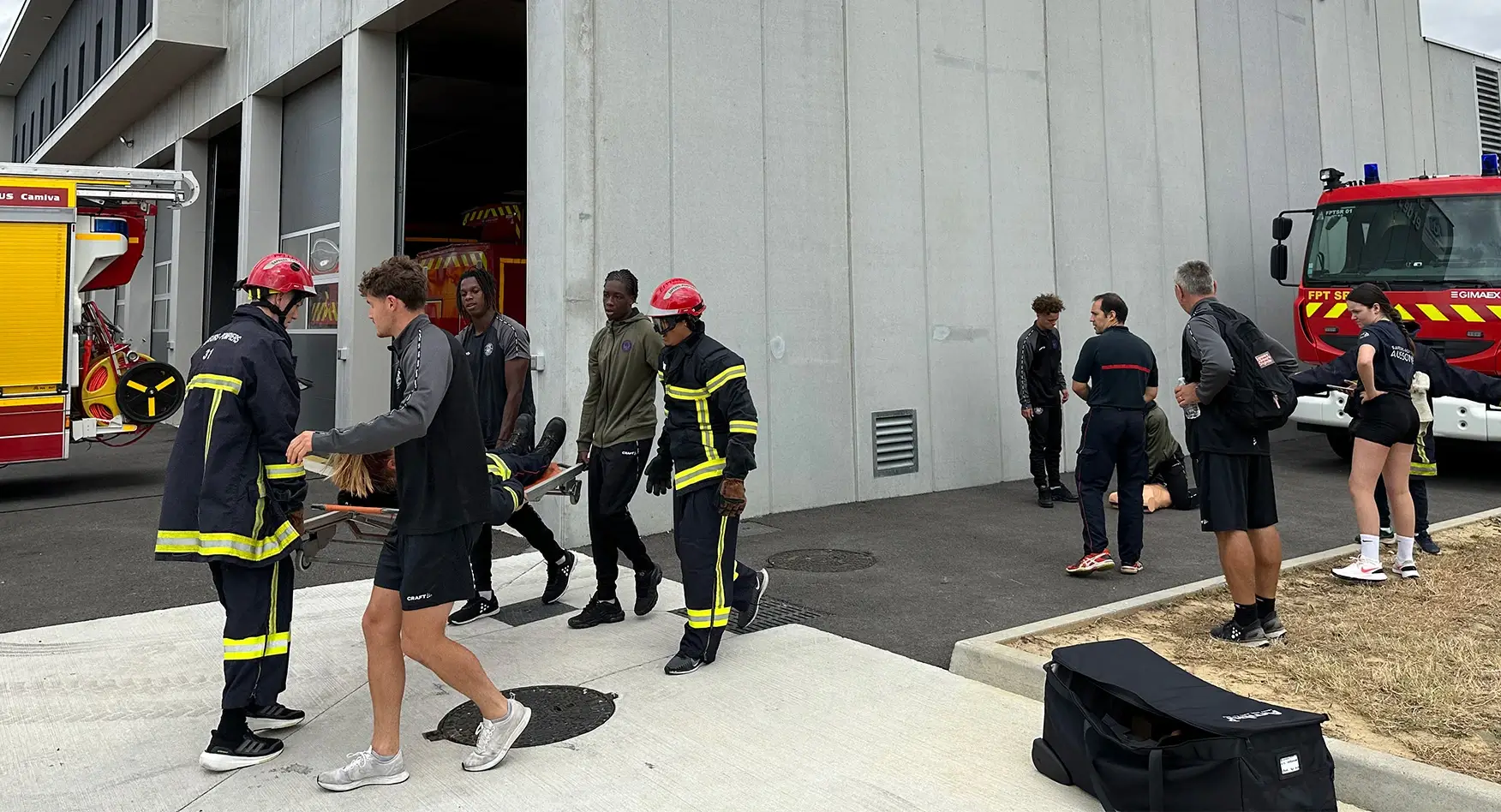 Matinée de cohésion chez les pompiers pour l'équipe réserve du TéFéCé - Toulouse FC