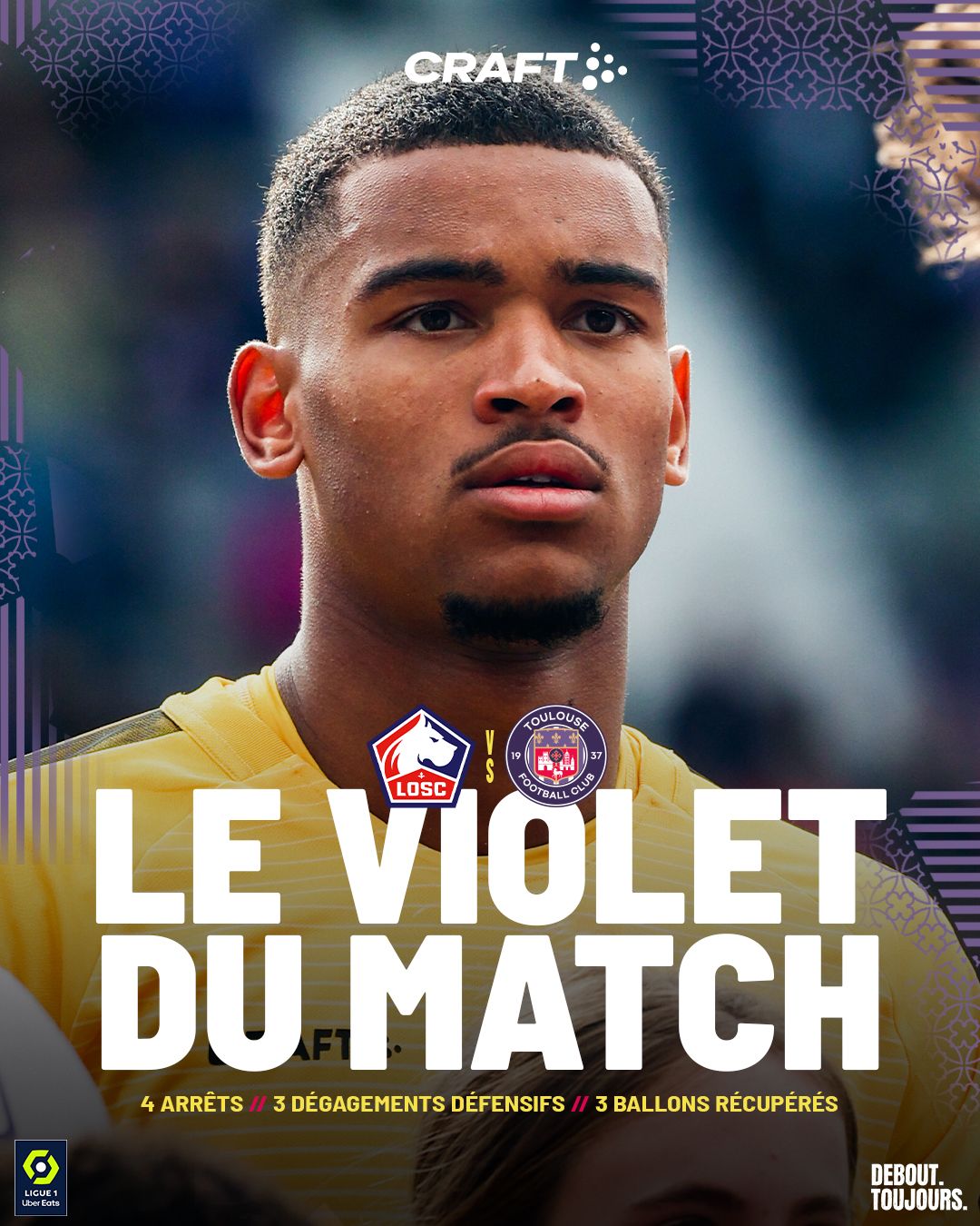 LOSC Lille/TéFéCé : Guillaume Restes est le violet du match - Toulouse FC